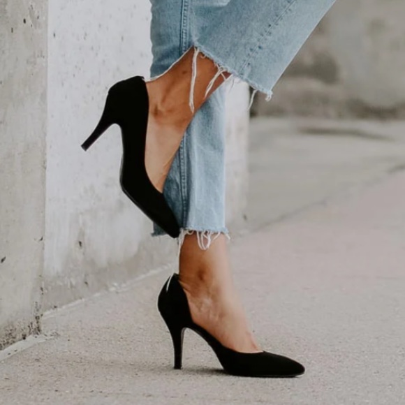 M. Gemi | Shoes | M Gemi Arcata Black Leather Dorsay Heels Pumps 9 ...